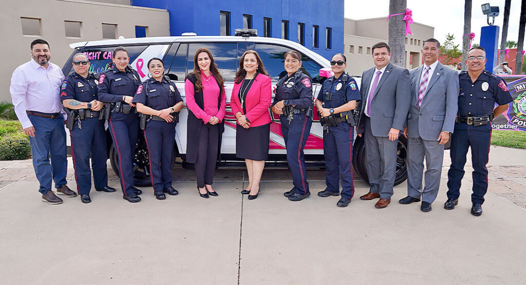 Mission Police Department Unveiling of Pink Police Unit - Texas Border ...