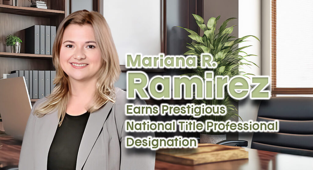 Mariana R. Ramirez Earns Prestigious National Title Professional ...