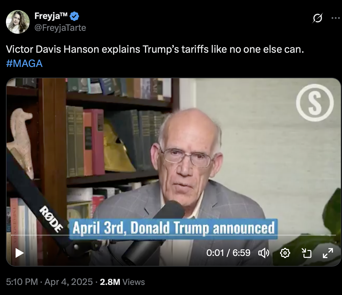 Victor Davis Hanson Explains Trump’s Tariffs Like No One Else Can ...